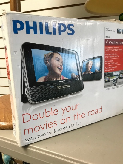 Phillips 7 inch widescreen portable DVD player -plays MP3 CD music ...