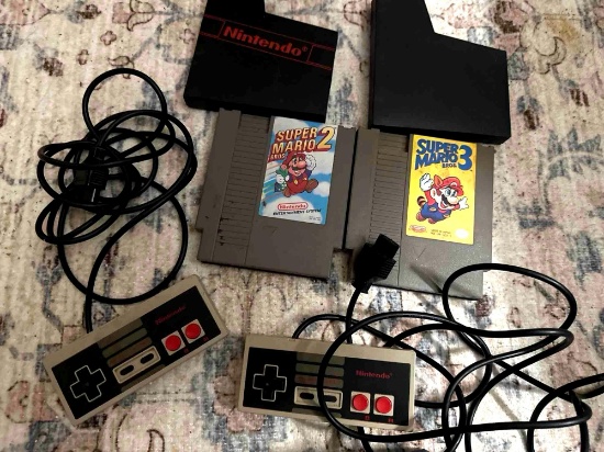 Super Mario 2 and 3, NES controllers, and other games | Online Auctions | Proxibid