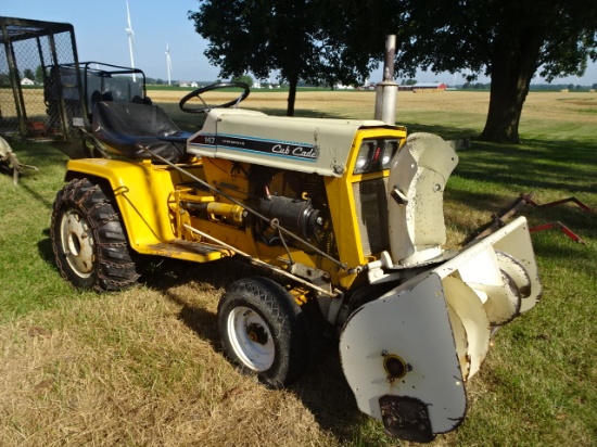 13. CUB CADET 147 HYDROSTATIC, W/ 36” FRONT SNOWBLOWER, RUNS, MOSTLY ...