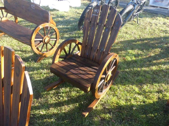 Wagon Wheel Rocker | Estate & Personal Property Furniture Chairs ...