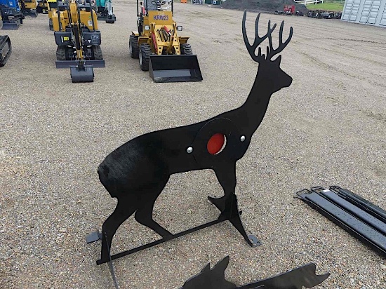 3/8" AR500 Steel Deer Shooting Target w/ Heart Flapper | Guns ...