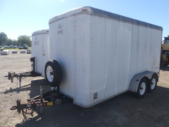 2001 Pace Cargo Sport 14' Enclosed Trailer, s/n 4FPFB14211G051094: T/A ...