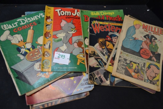 1 Lot of Ten Cent Comic Books including Tom and Jerry, Donald Duck ...