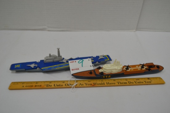 Vintage 1976 Metal Matchbox "Sea Kings" Aircraft Carrier and Helicopter ...