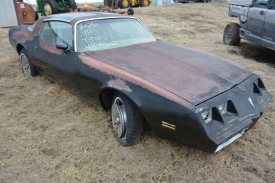 1980 Pontiac Firebird w/400 Pontiac Small Block Engine, T-Tops, and ...