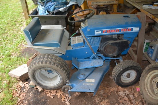 Ford 100 Lawn Tractor w/10hp Kohler Engine and Aluminum Deck; Runs ...