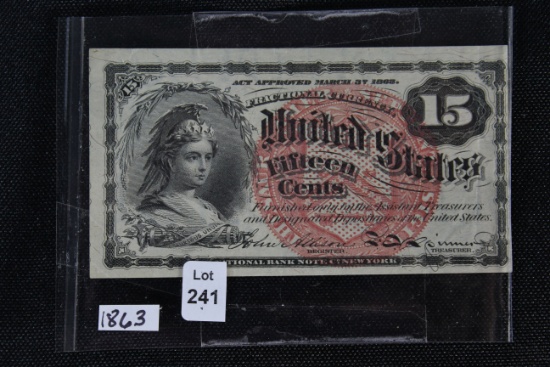 1863 Fifteen Cent Fractional Currency | Coins & Currency Currency US ...