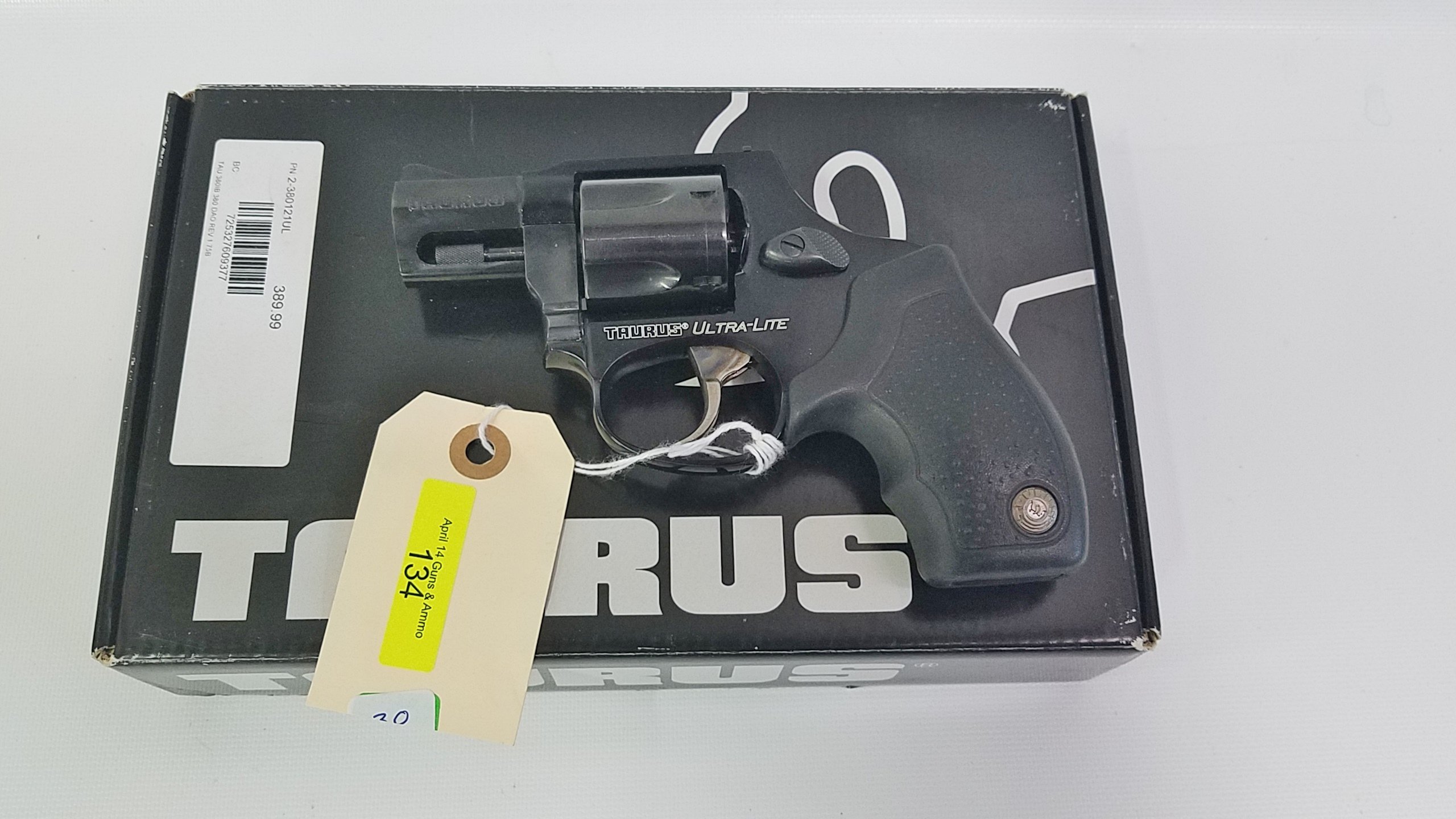 TAURUS MODEL 85-ULTRA-LITE, .380 ACP REVOLVER, | Proxibid