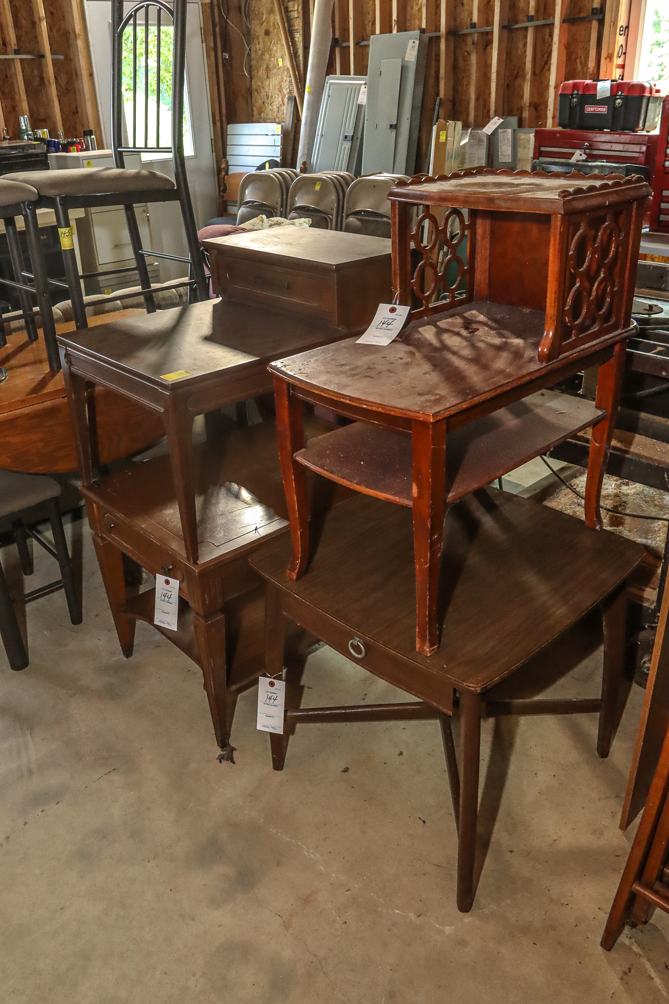 Vintage Step End Tables Bassett MCM 2 Tier Step End Table AptDeco