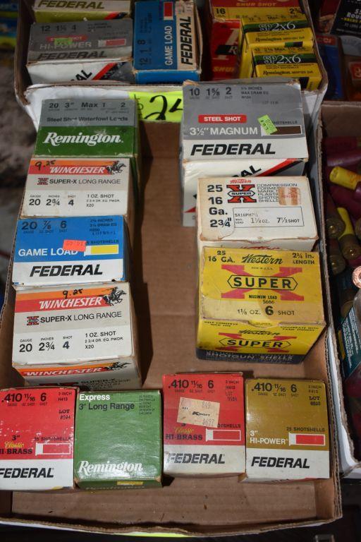 Assorted 20,16 and 410 gauge ammo, not full boxes | Proxibid