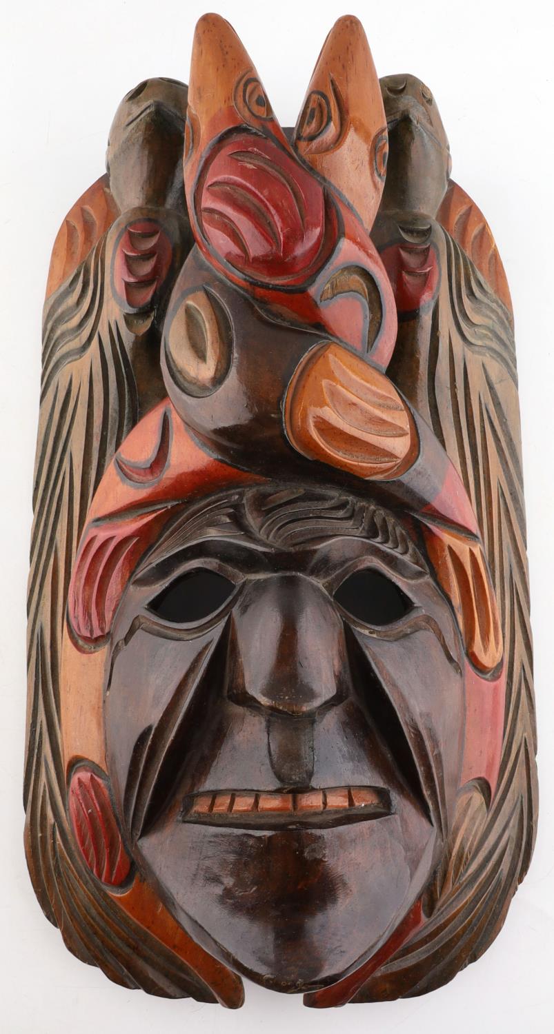 VINTAGE MAYAN WOODEN TWO-HEADED SERPENT MASK | Proxibid