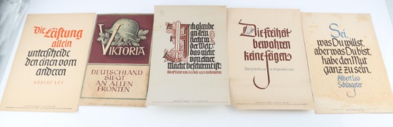 6 WWII GERMAN THIRD REICH PROPAGANDA POSTER LOT | Guns & Military ...