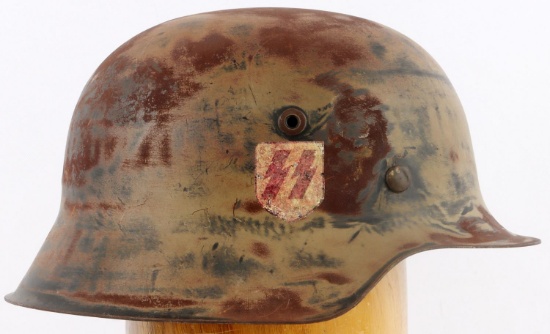 WWII M42 GERMAN SS HELMET NS64 | Guns & Military Artifacts Militaria ...