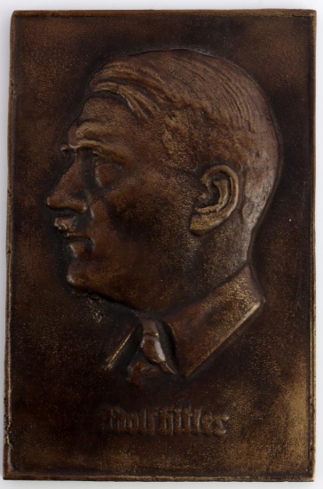 WWII GERMAN ADOLF HITLER BRONZE HONOR WALL PLAQUE | Guns & Military ...
