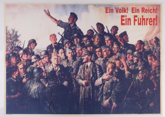WWII GERMAN HITLER WAFFEN SS CELEBRATION POSTER | Guns & Military ...