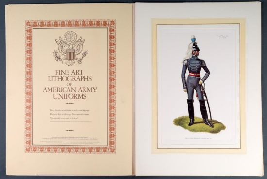 SIGNED US ARMY UNIFORM LITHOGRAPH SET LARGE FORMAT | Art, Antiques ...