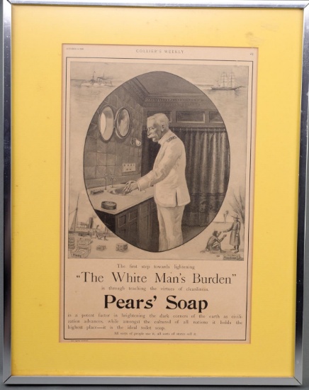 THE WHITE MANS BURDEN 1899 PEARS SOAP PRINT AD | Art, Antiques ...
