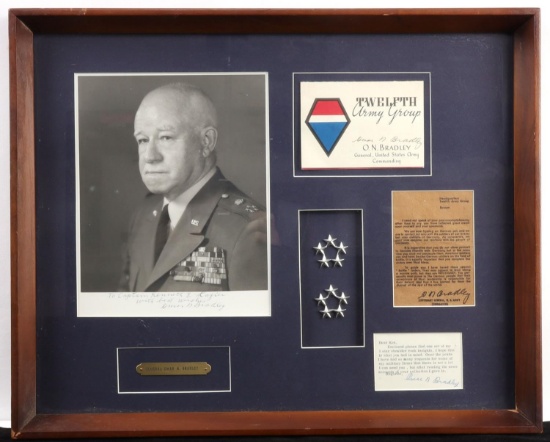 LOT OF WWII OMAR BRADLEY SIGNATURES & FIVE STARS | Guns & Military ...
