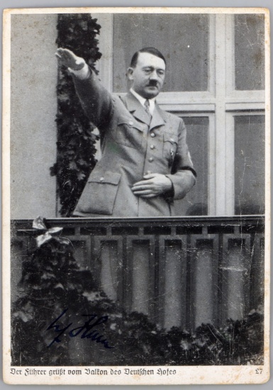 WWII THIRD REICH ADOLF HITLER SIGNED POSTCARD | Guns & Military ...
