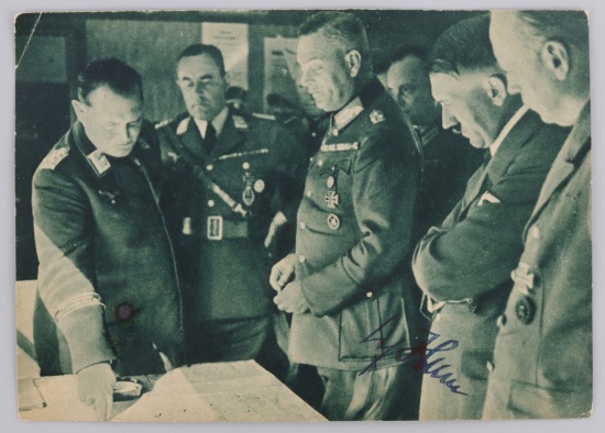 WWII THIRD REICH ADOLF HITLER SIGNED POSTCARD | Guns & Military ...