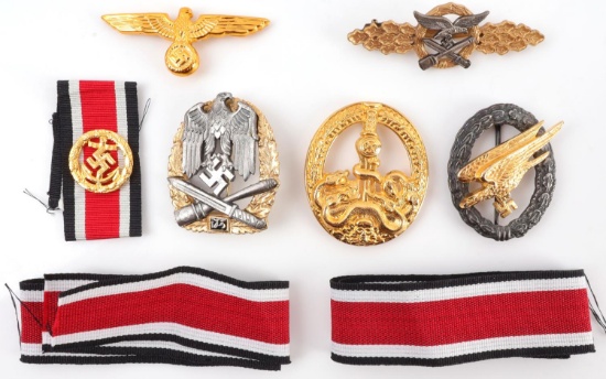 LOT OF 8 WWII GERMAN THIRD REICH MEDALS & BADGES | Guns & Military ...