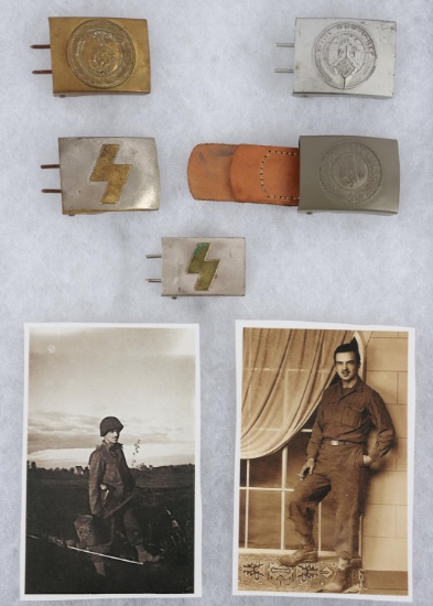COLLECTION NAZI BELT BUCKLES TAKEN GERMAN SOLDIERS | Guns & Military ...