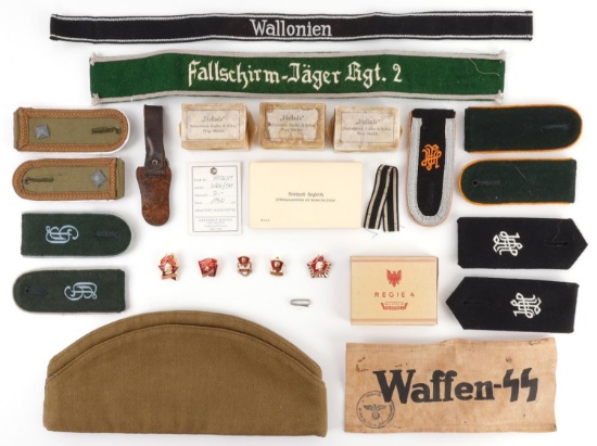 MISC LOT OF WWII GERMAN ITEMS HEYDRICH CARDS | Guns & Military ...