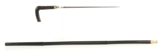 WALKING STICK CANE SWORD WITH TREFOIL BLADE | Guns & Military Artifacts ...