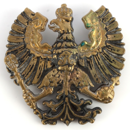 WWI IMPERIAL GERMAN PRUSSIAN EAGLE BRASS EMBLEM | Guns & Military ...
