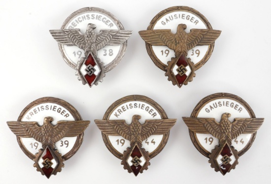 LOT 5 WWII THIRD REICH HITLERJUGEND RALLY BADGES | Guns & Military ...