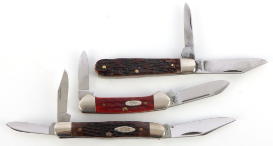 3 VINTAGE CASE AND KABAR POCKET KNIFE LOT | Guns & Military Artifacts ...