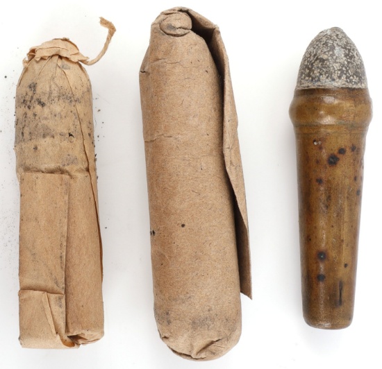 ANTIQUE CIVIL WAR PAPER WRAPPED CARTRIDGE LOT | Guns & Military ...