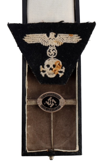 WWII GERMAN SS FM STICK PIN MEDAL CASE & CAP SKULL | Guns & Military ...