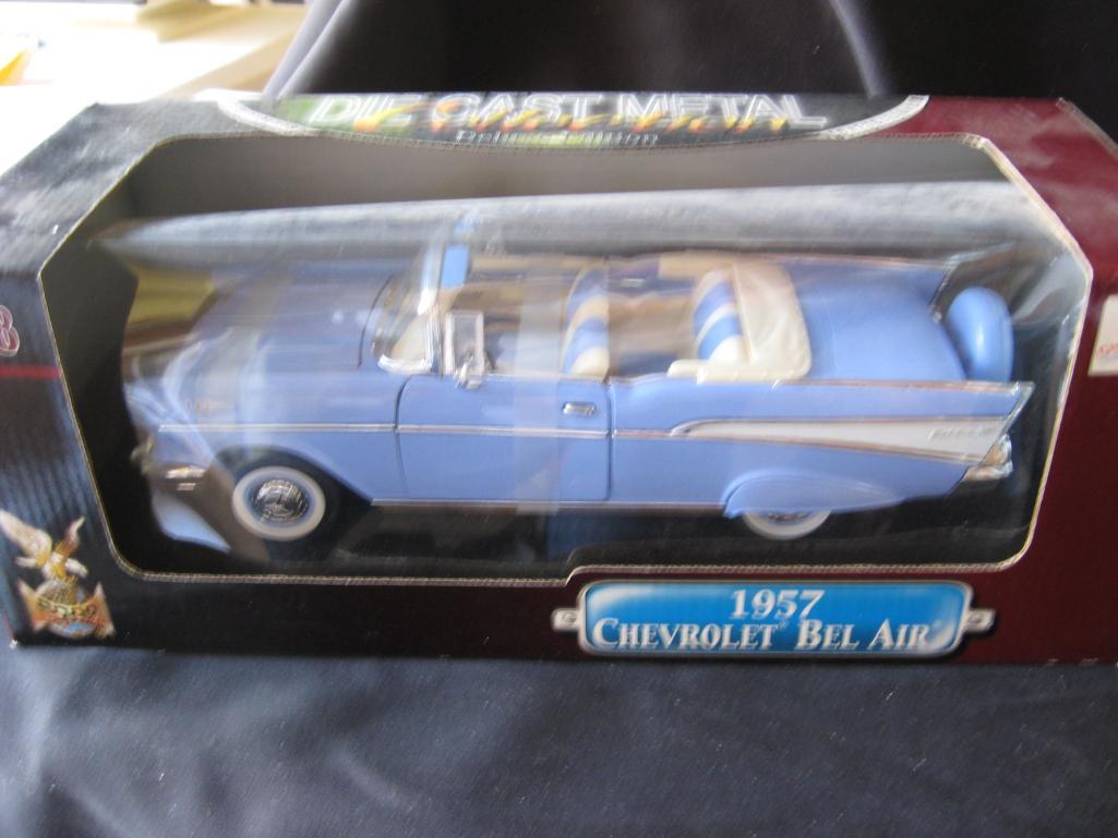 4 Die Cast Cars: '57 Chevy Bel Air (blue), '57 | Proxibid