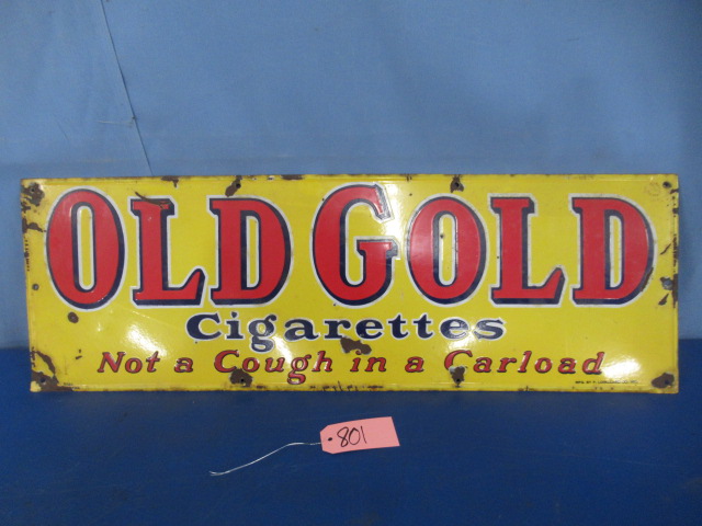 OLD GOLD CIGARETTES SIGN | Proxibid