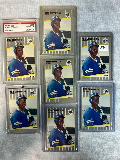 (7) 1989 Fleer Ken Griffey Jr. Rookies - #548 | Art, Antiques 