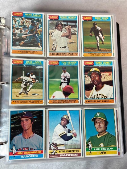 1976 Topps Baseball Complete Set - Nice Cards In A Binder | Art ...