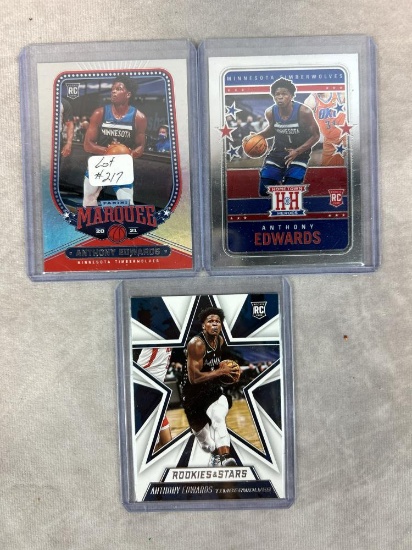 Lot of 3 2020-21 Anthony Ant Man Edwards Rookie Cards-Mint lot of ...