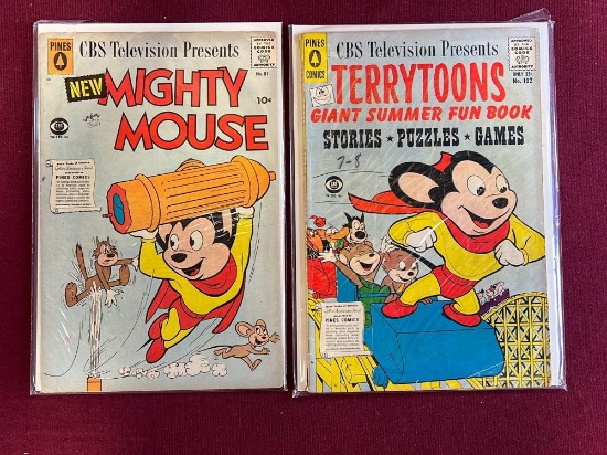 (2) Pines Comics Mighty Mouse & Terrytoons | Art, Antiques ...