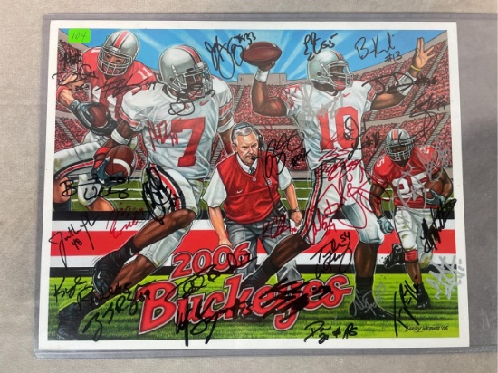 Ohio State signed 10x14 montage 2006, signed 35 signatures, color, many ...