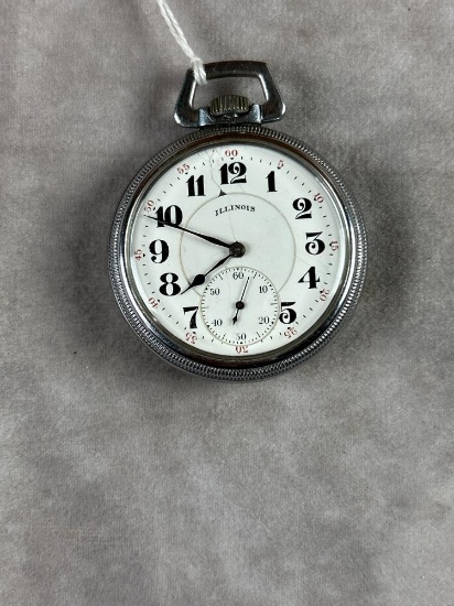 Illinois A. Lincoln pocket watch dueber- 21 jewels keystone base metal ...
