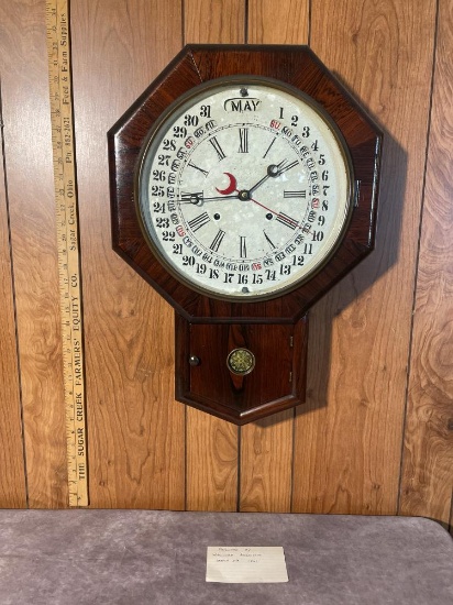 Gilbert 8-day calendar clock - Circ 1861 | Art, Antiques & Collectibles ...