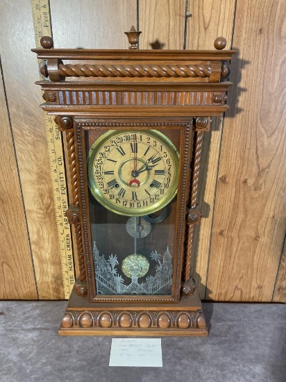 Gilbert 8-day calendar mantel clock - Circ 1875 | Art, Antiques ...