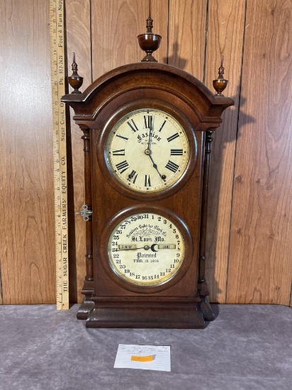 Seth Thomas walnut calendar mantel clock - Circ 1869 | Art, Antiques ...
