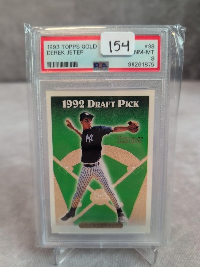 Derek Jeter 1993 Topps Gold #98 PSA 8 Rookie Card | Art, Antiques ...