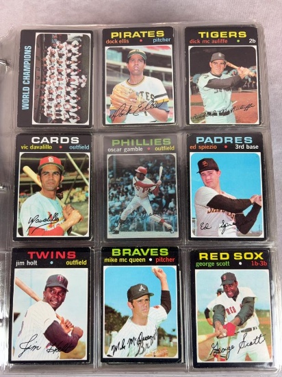 1971 Topps baseball Starter set, in a binder, 719 cards, no duplicates ...