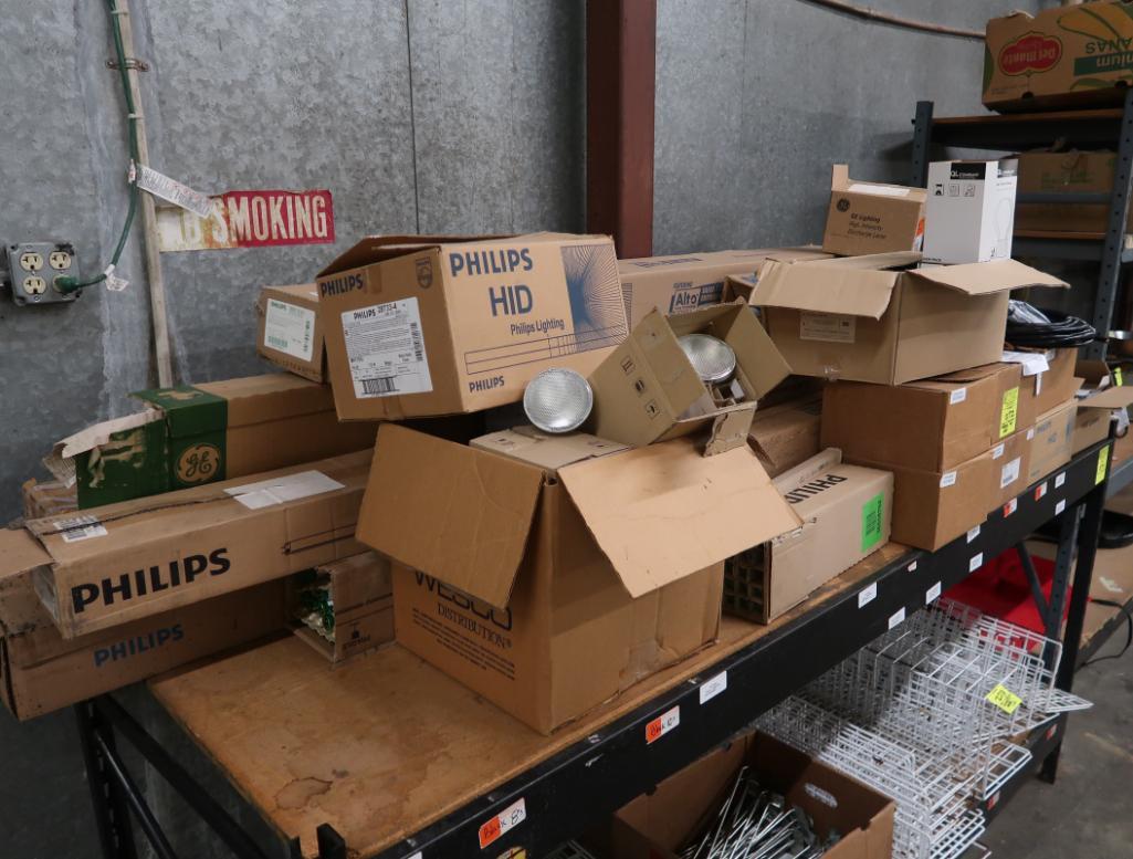 contents of top shelf- assorted incandescent & | Proxibid