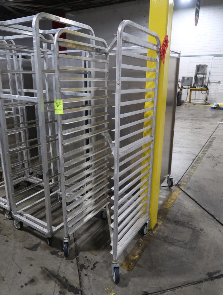 aluminum sheet pan rack, Z-style, on casters | Proxibid