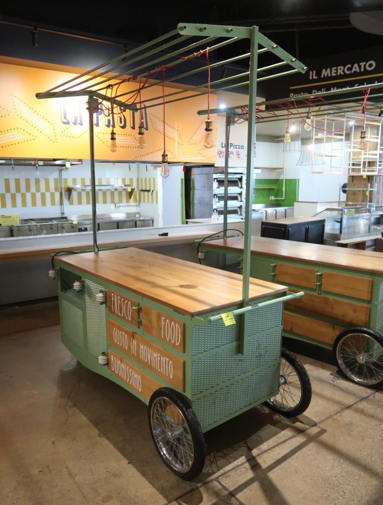 merchandising cart w/ storage under & | Proxibid