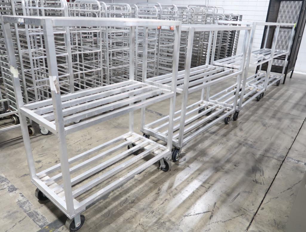 aluminum cooler racks, on casters | Proxibid